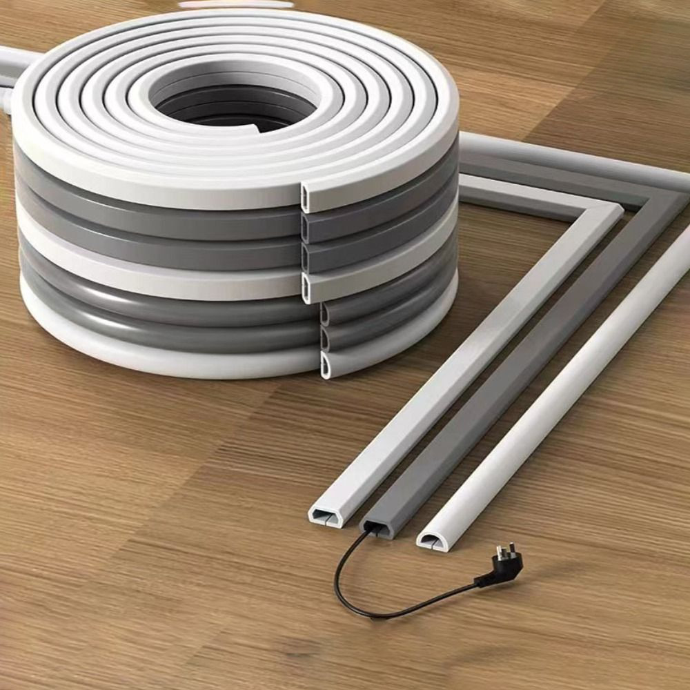 5M PVC Trapezoid Slot Floor Cord Cover Cord Protector Extension Wiring ...