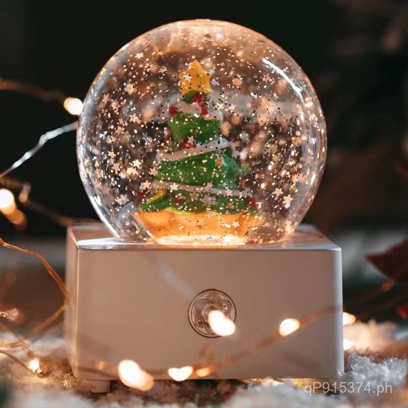 Night Light Music Box Christmas Tree Gift Bird Poem Snow Girl Birthday ...