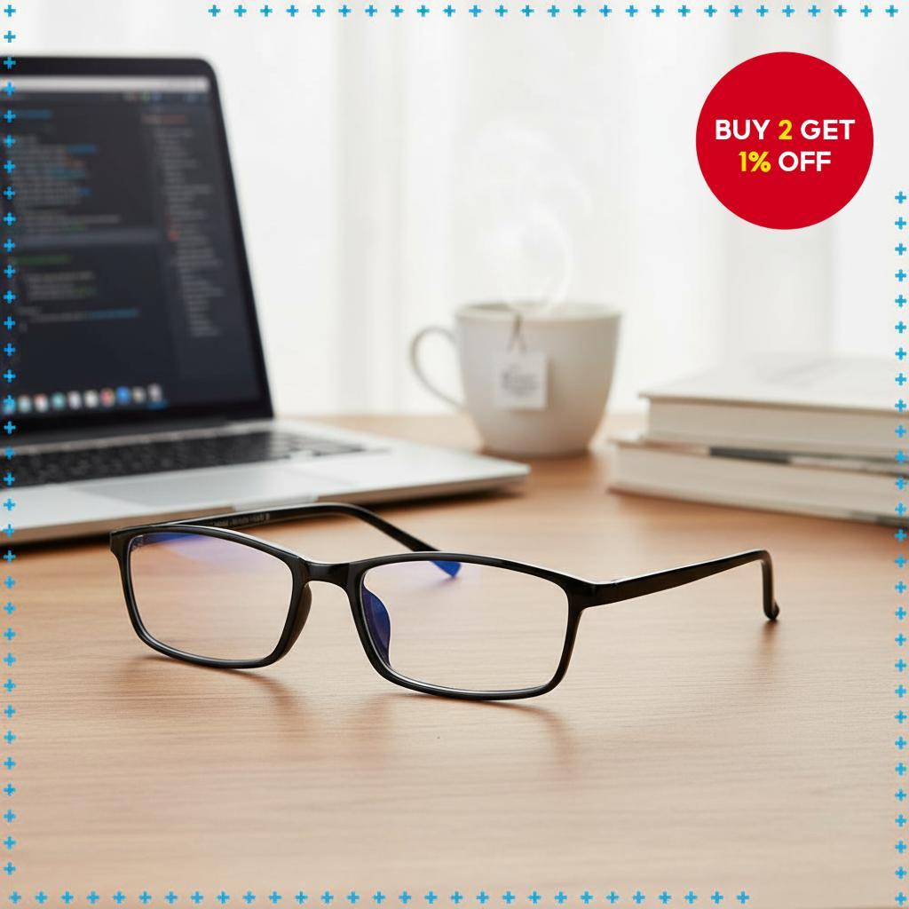 Blue Light Protection Spectacles for All with Clear Round Lenses for ...