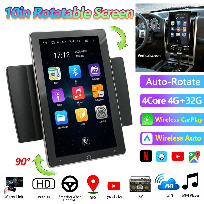Automatic Rotatable Vertical Screen Android System 10inch Universal 2 ...
