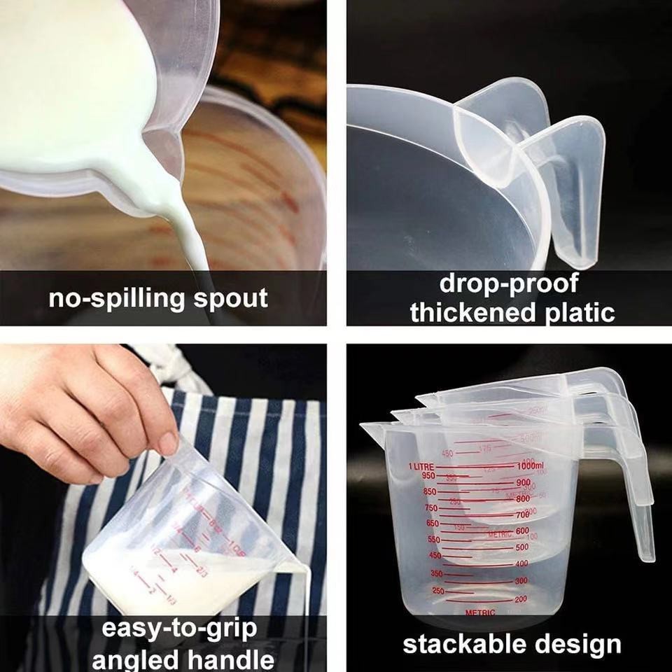 Measuring Spoon Mug Measurement TooL Plastic Scaled Measuring Cup Water ...