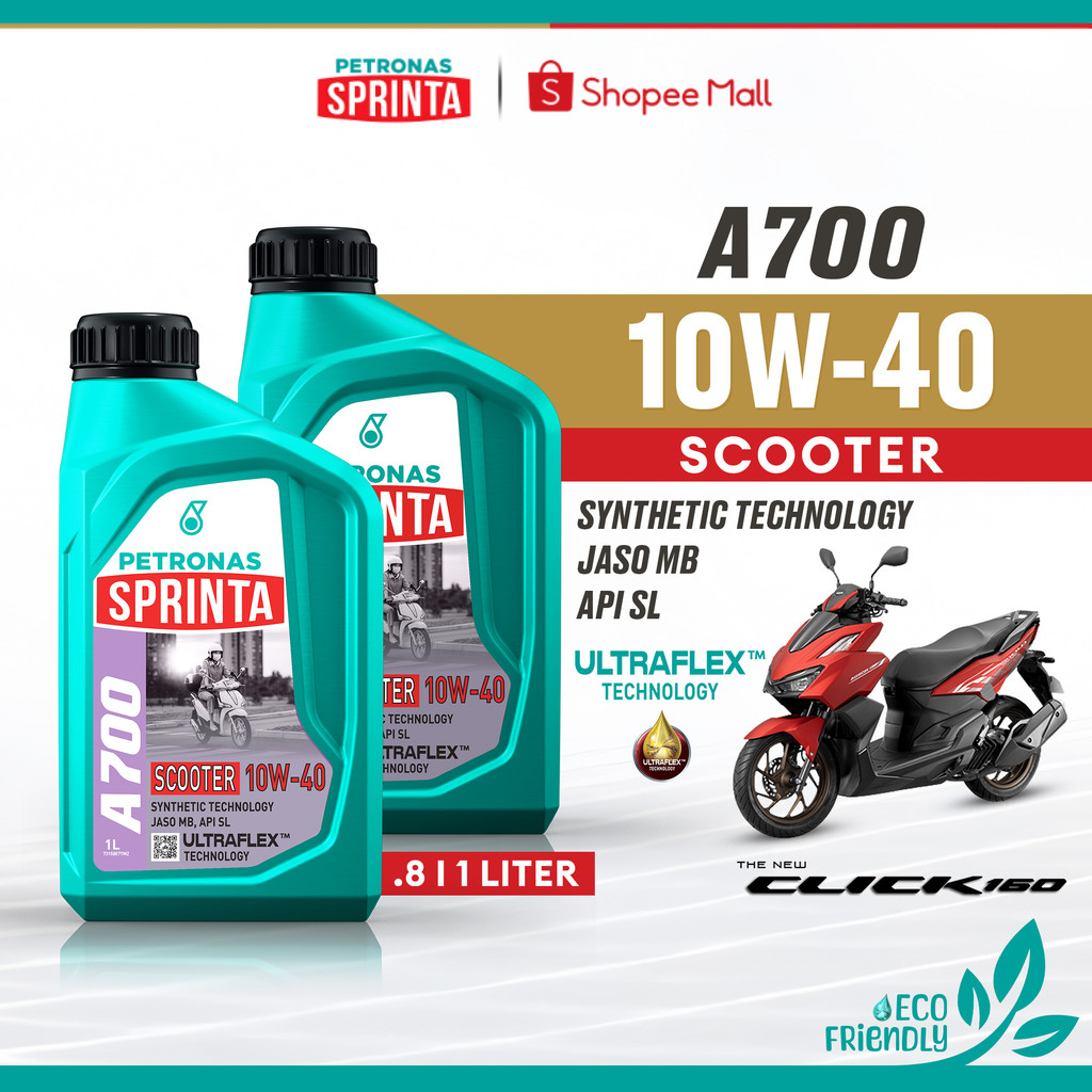 PETRONAS Sprinta for Honda Click 160 2024 to 2026 A700 Scooter 10W-40 ...