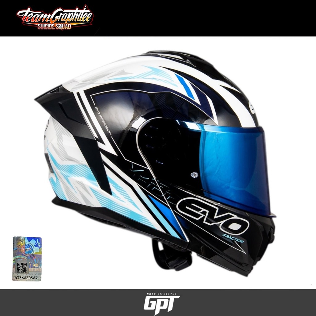 EVO VXR 8000 FRACTION MODULAR DUAL VISOR HELMET WITH FREE CLEAR LENS ...
