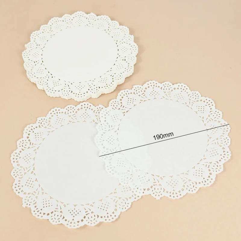 【12.23】 100Pcs Round Paper Lace Doilies Cake Placemat Party Wedding ...