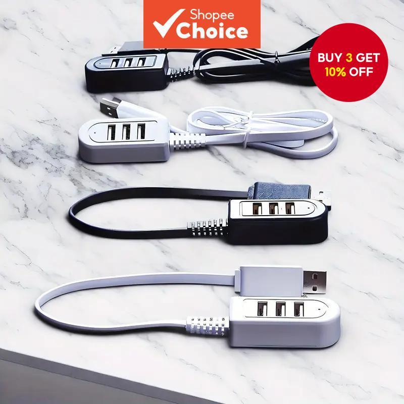 3-in-1 USB Extension Cable Hub Fast Charging Data Docking Station ...