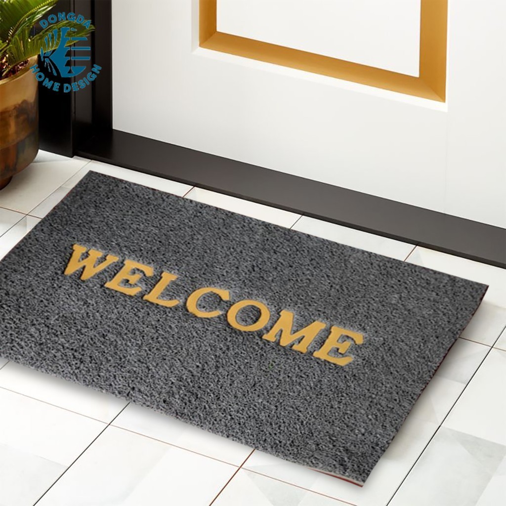 60*40CM PVC Welcome Doormat Non-Slip Rubber Doormat Bathroom Floor ...