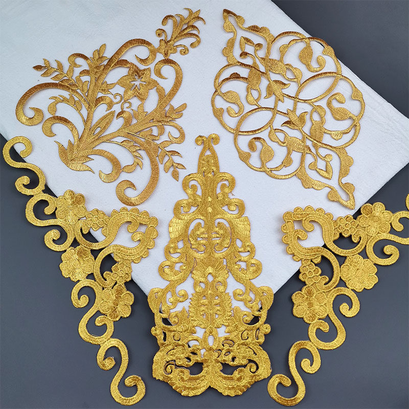[Embroidery Pattern] Gold Silver Pattern Xinjiang Dance Skirt Vest ...