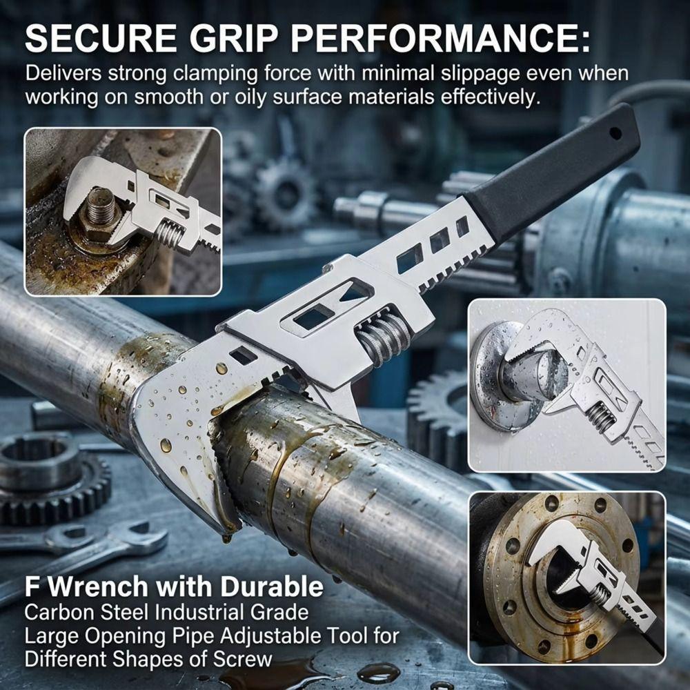 WAY F-Type Adjustable Wrench, Versatile Large Open End Bathroom Sink ...