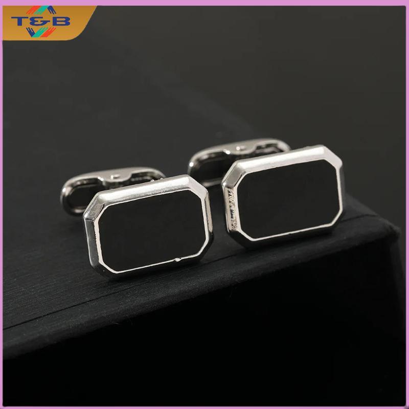 T&B 1Pair French Square Cufflinks Fashion Men's Business Banquet Suit ...
