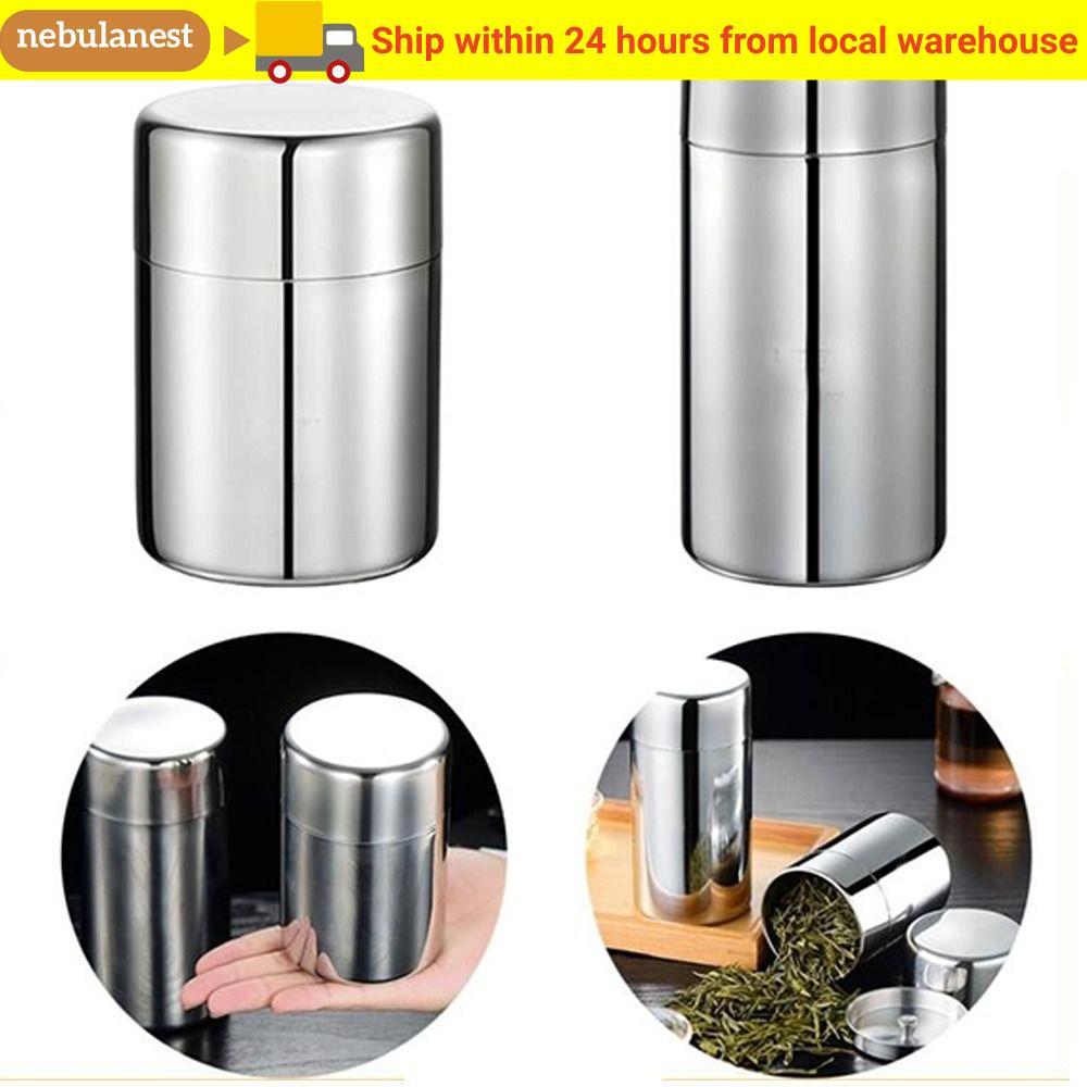 Tea Canister with Airtight Double Lids for Loose Tea - Small Kitchen ...
