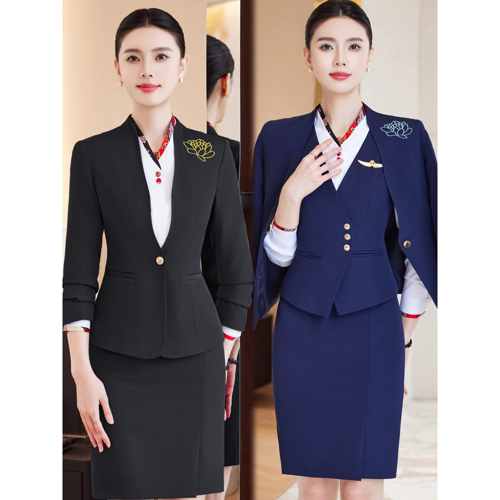 Professional Suit Female Stewardess Uniform Hotel Front Desk Reception ...