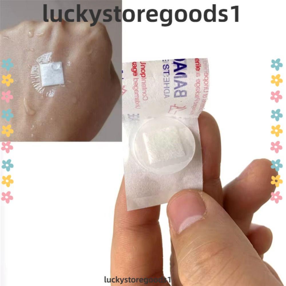 LUCKYSTOREGOODS 100Pcs Transparent Sterile Tape, Breathable Round Shape ...