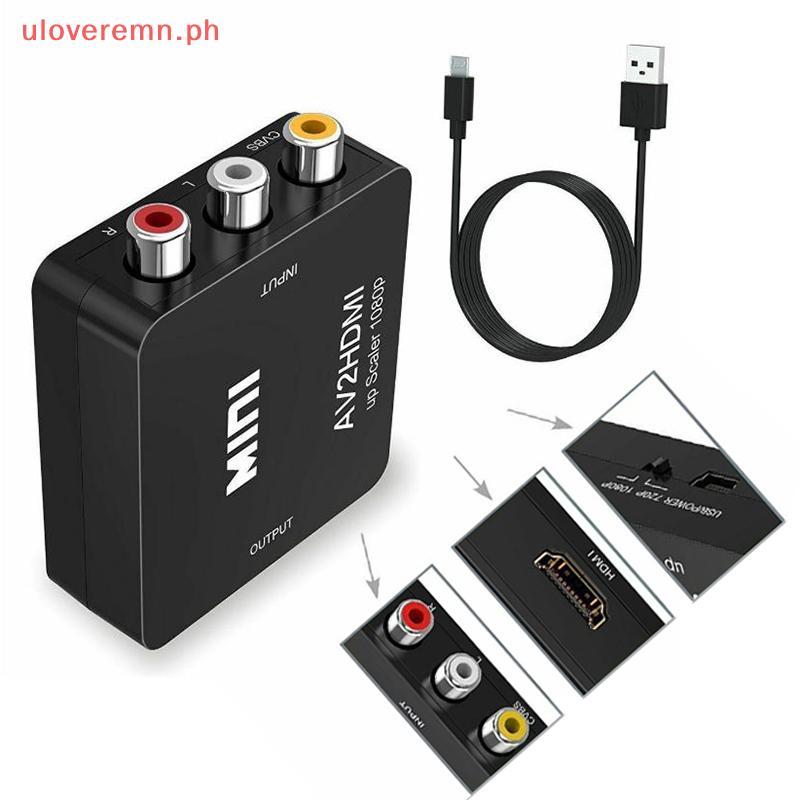 uloveremn Mini RCA AV to HDMI Converter Adapter Composite AV 2 HDMI ...