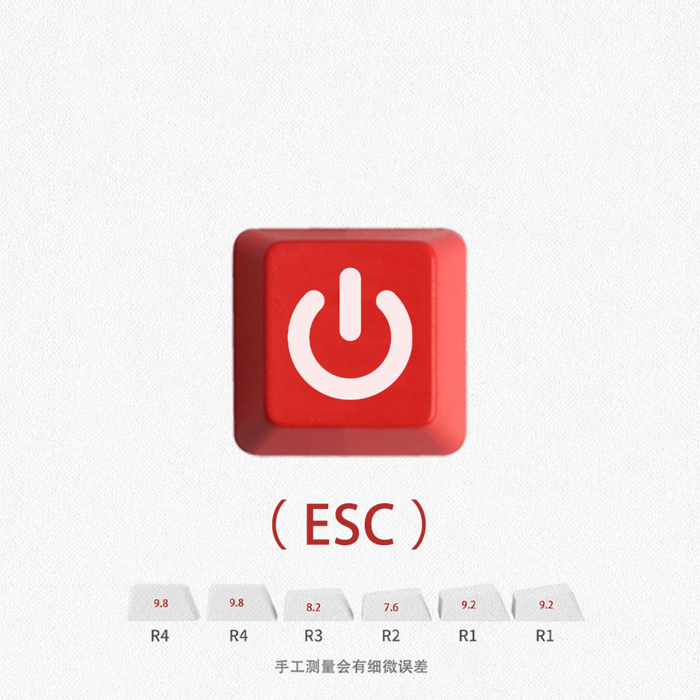 keycaps custom keycaps Esc Red Switch Keycap R4 Single Red Unique ...