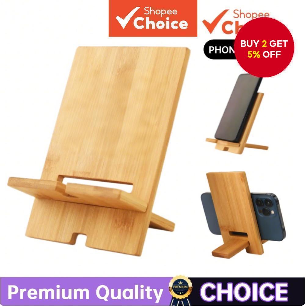 Universal Wooden Phone Holder Stand Foldable Desktop Tablet Mount ...