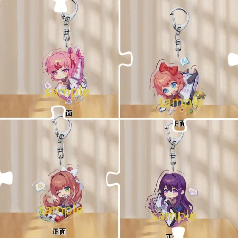Anime keychain Doki Doki Literature Club DDLC acrylic mica Monika ...