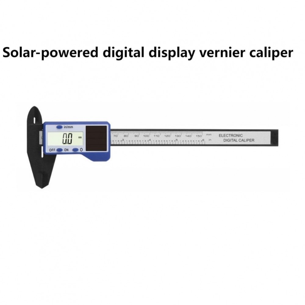 Digital Caliper Solar-powered Display Clear Scale Film Easy-to-read ...