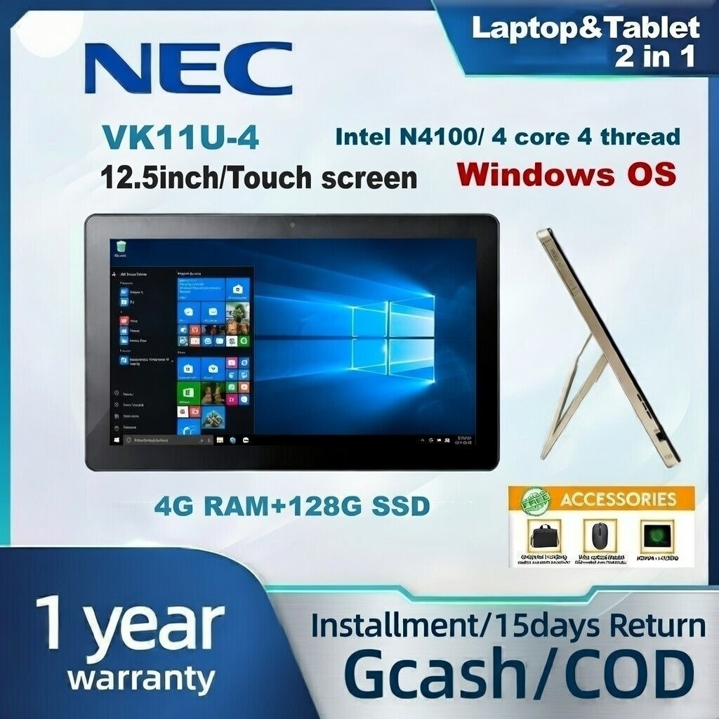 NEC 2 in 1 laptop touch screen 12.5inch tablet Intel N4100 with 4GB RAM ...