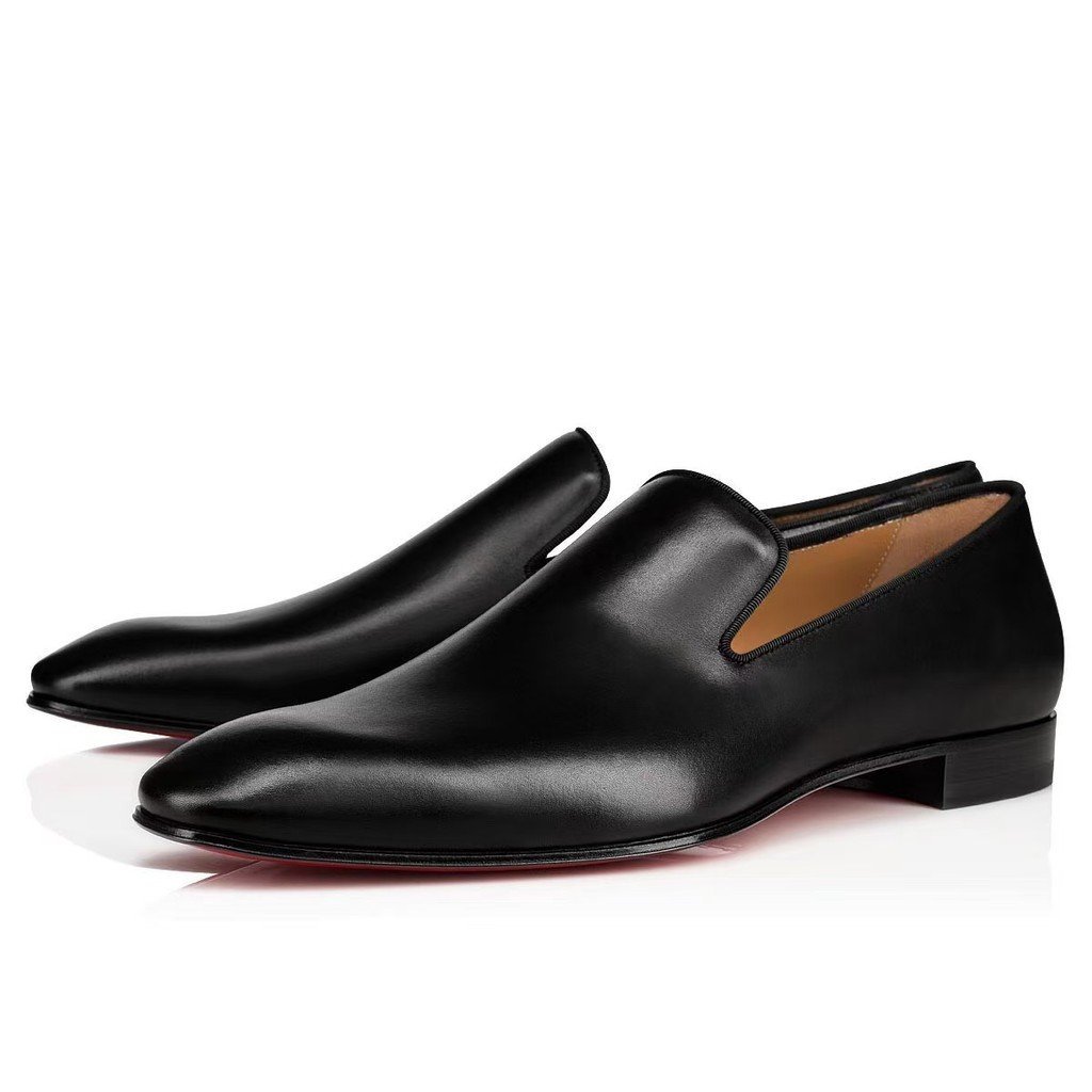 cl andgz Red Sole Shoes Brown Cowhide Loafers Business Shoes Gentleman ...