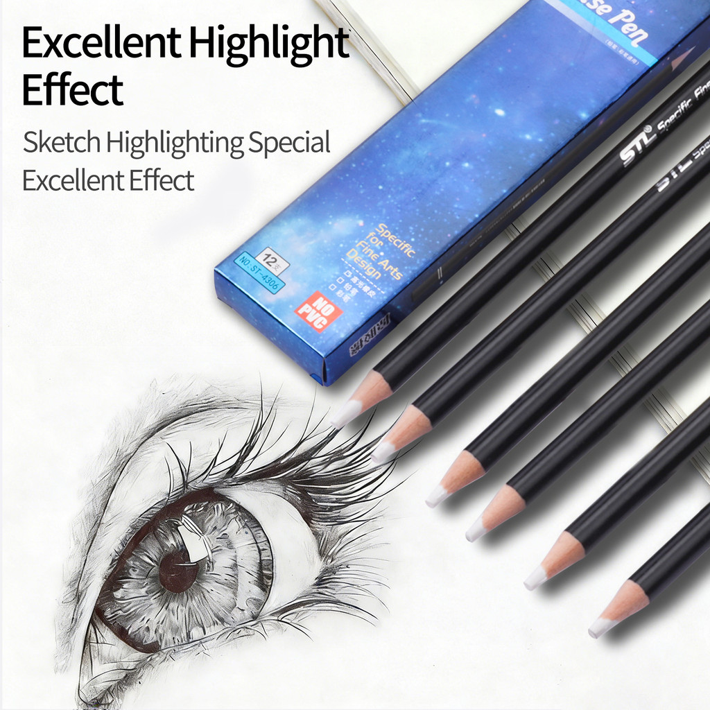 6/12/18/24pcs Rubber Pen Pencil Eraser For Drawing Manga High Precision ...
