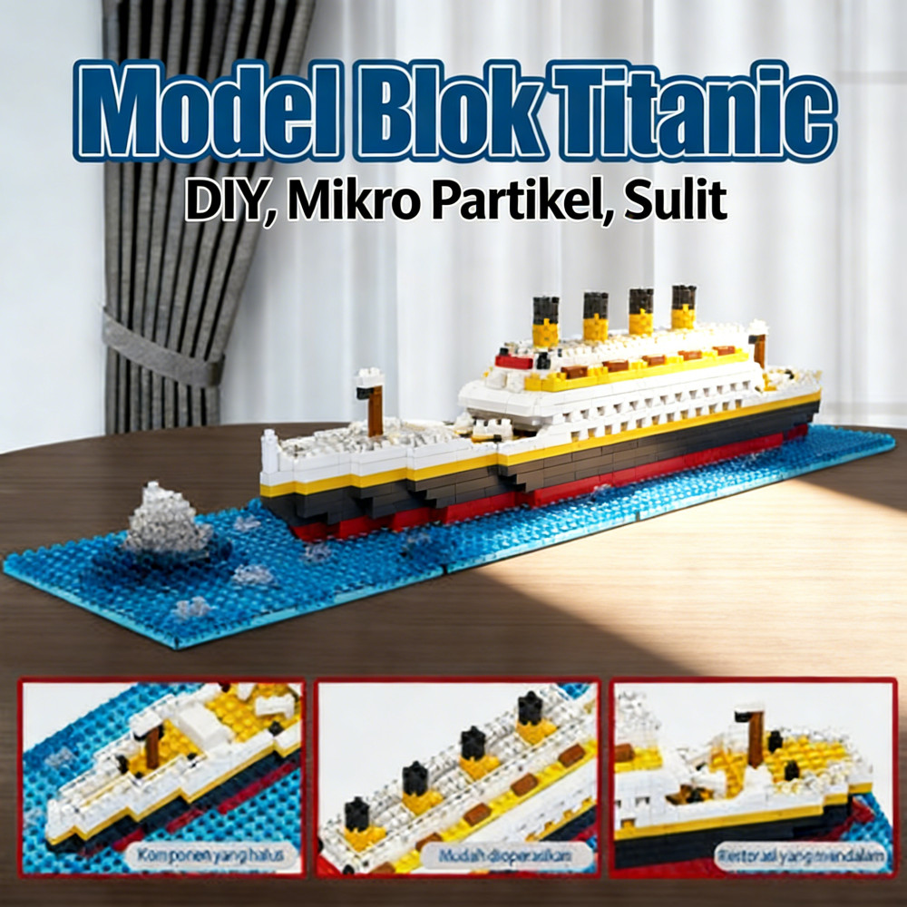 Micro Large Particles DIY Building Assembly Boys Building Lego Titanic ...