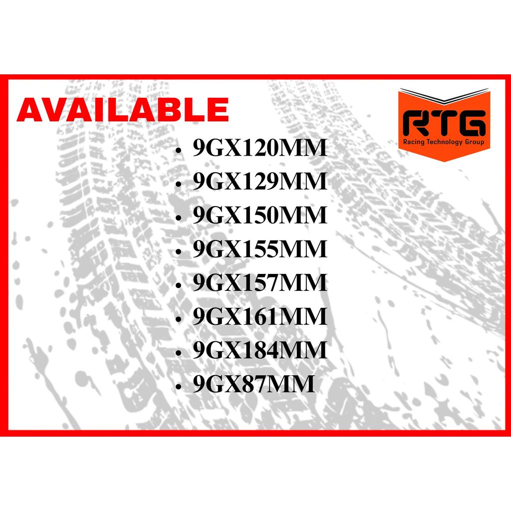 RTG Spokes & Nipple Black 9G (87mm-184mm) Heavy Duty Motorcycle Spokes ...