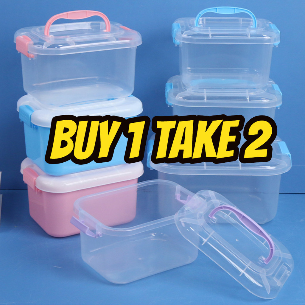 PP Transparent Storage Box Organizer with Cover Clothes Organizer Home ...