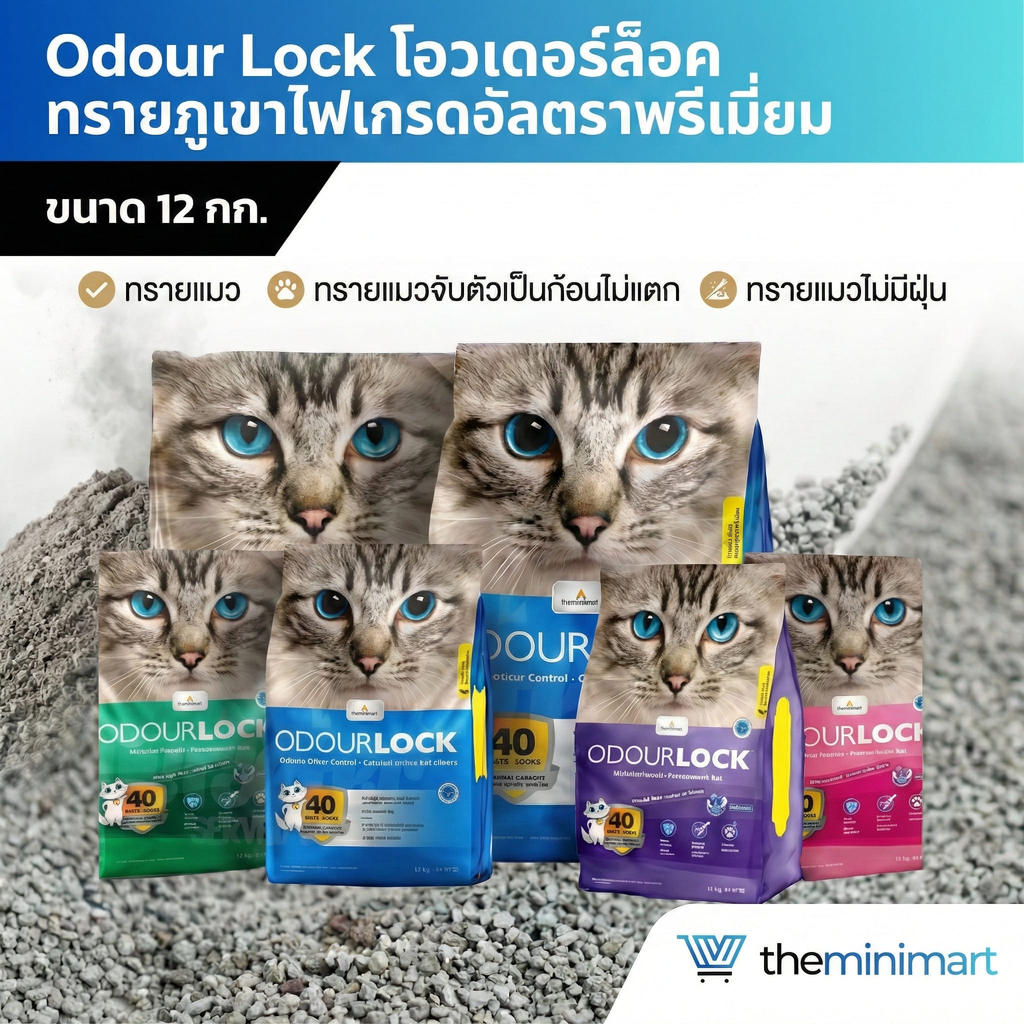Odour Lock Ultra Premium Grade Volcanic Sand Size 12 Kg. Cat Litter ...
