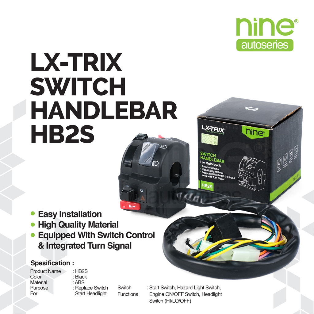 LX-TRIX Universal Vixion Switch Hazard Signal Piw Piw Horn Dim Switch ...