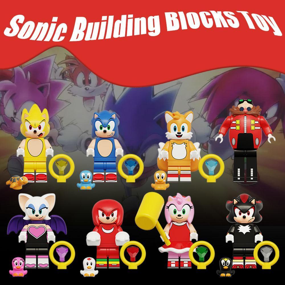 Building Block Toys Super Sonic Figure Dr. Eggman Shadow Hedgehog Block ...