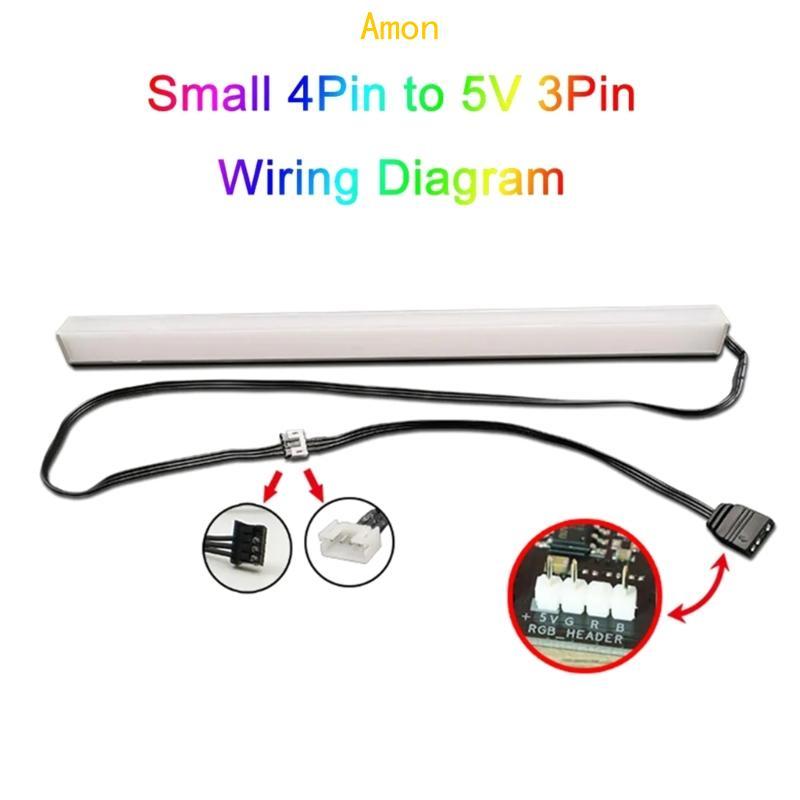 Amon Motherboard ARGB SYNC Splitter 4Pin ARGB to 5V 3Pin ARGB Sync Hub ...