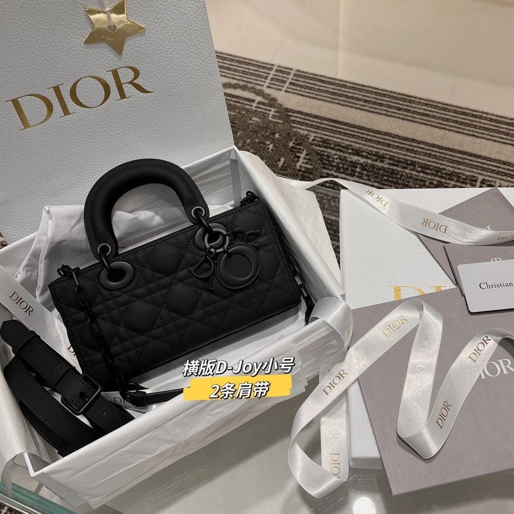 DIOR Lady D-JOY Brand Pendant Rattan Plaid Matte Cow Leather Diana Bag ...