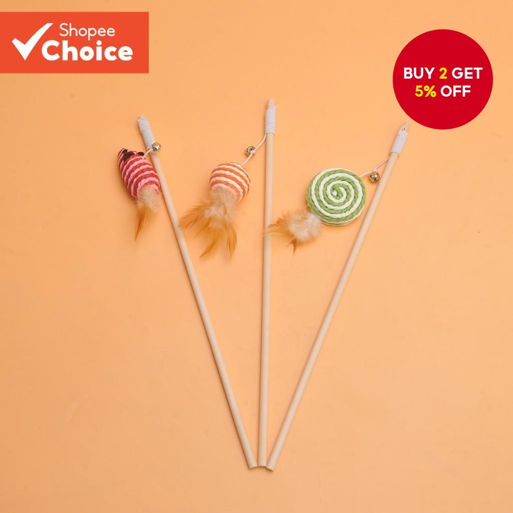 Cat Teaser Cat Stick Cat Training Wand Cat Toys Cat Interactive Toy Cat ...