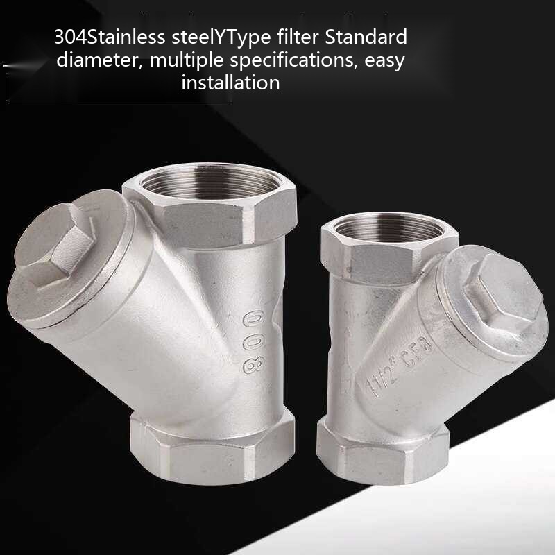 304 Stainless Steel Threaded Steam Pipe Y-Type Filter DN15 1/2" DN25 ...