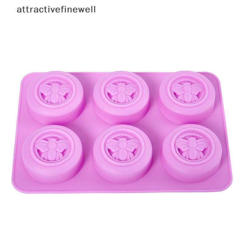 [attractivefinewell] Silicone 6 Cavities Soap Mould Bee Shape Fondant ...