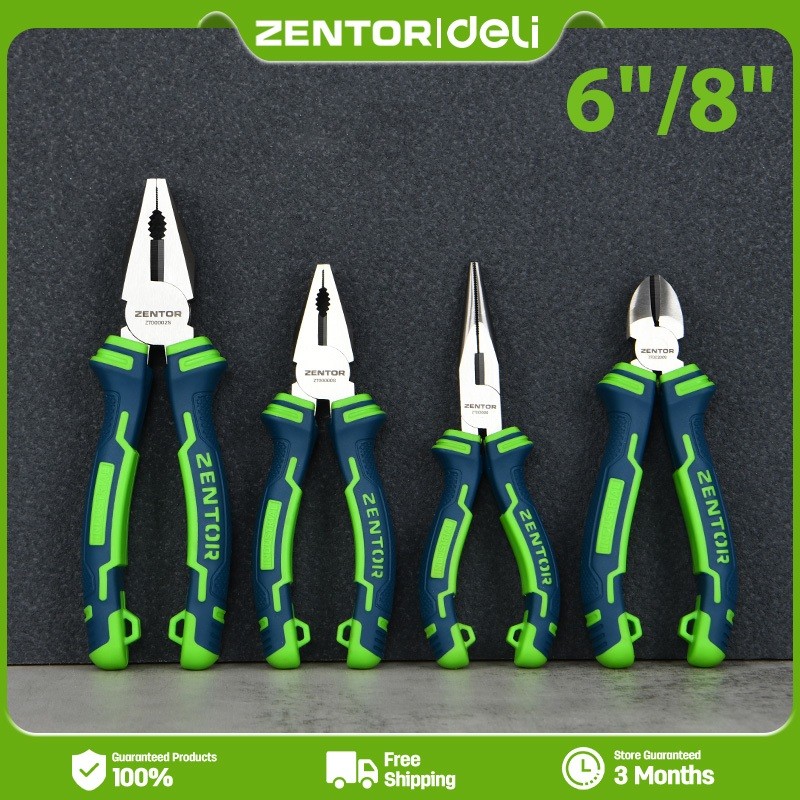 Deli ZENTOR 6''/8'' Pliers Wire Cutting Pliers Combination/Cutter/Long ...