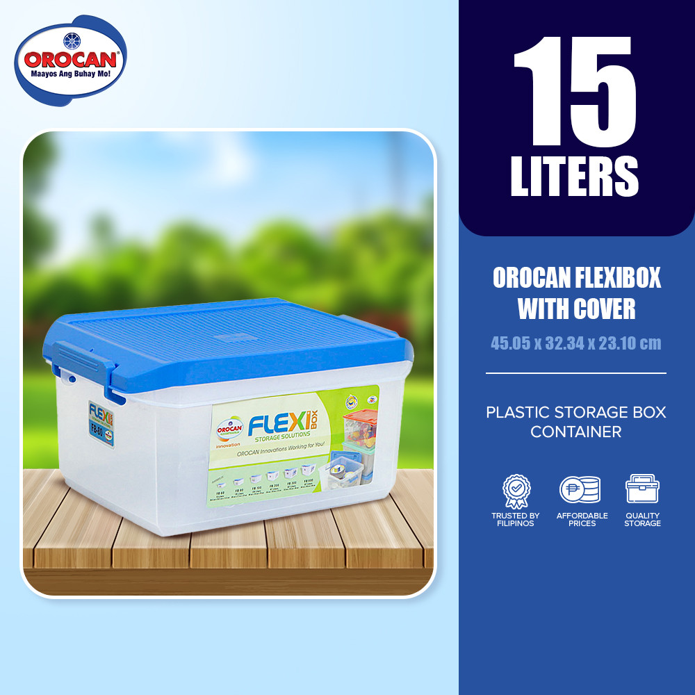 Orocan Flexibox With Cover 15L |Plastic Storage Box Container | Shopee ...