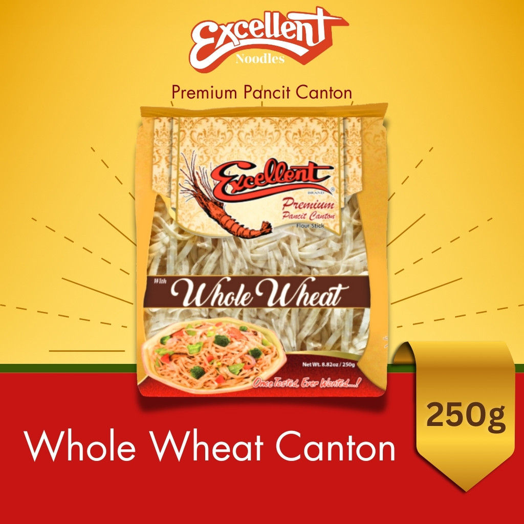 Excellent Premium Pancit Canton with Whole Wheat Noodles 250g | Shopee ...