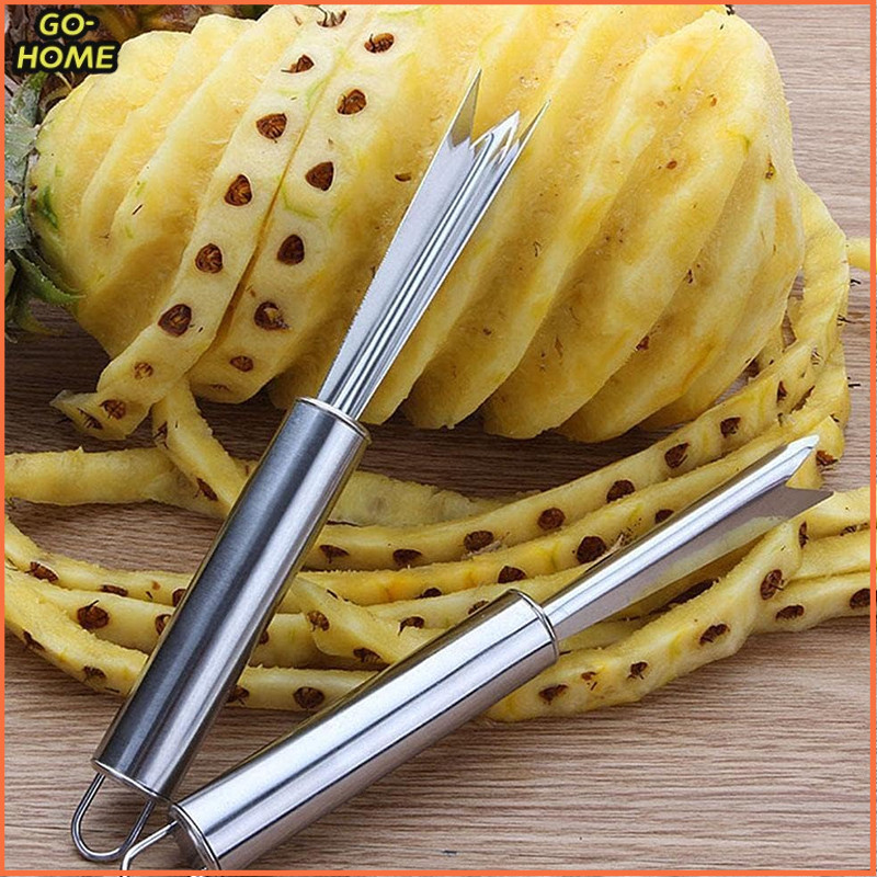 T⚡GO⚡Stainless Steel V-Blade Professional Pineapple Corer Pineapple Eye ...