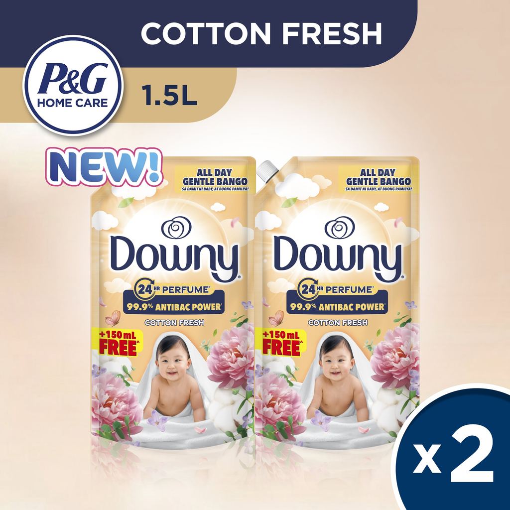 Downy Fabric Conditioner Cotton Fresh 1.5L Refill x 2 packs (fabcon ...