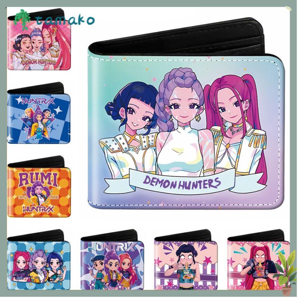 TAMAKO KPop Demon Hunters Short Wallet, Portable PU Leather Coin Purse ...