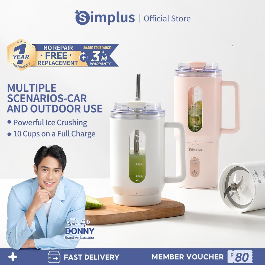 Simplus Portable Blender Wireless Juicer To-Go Travel IPX6 Waterproof ...