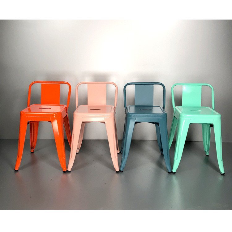 Industrial Style Small Stool Iron Sheet Bar Table Loft Metal Dining ...