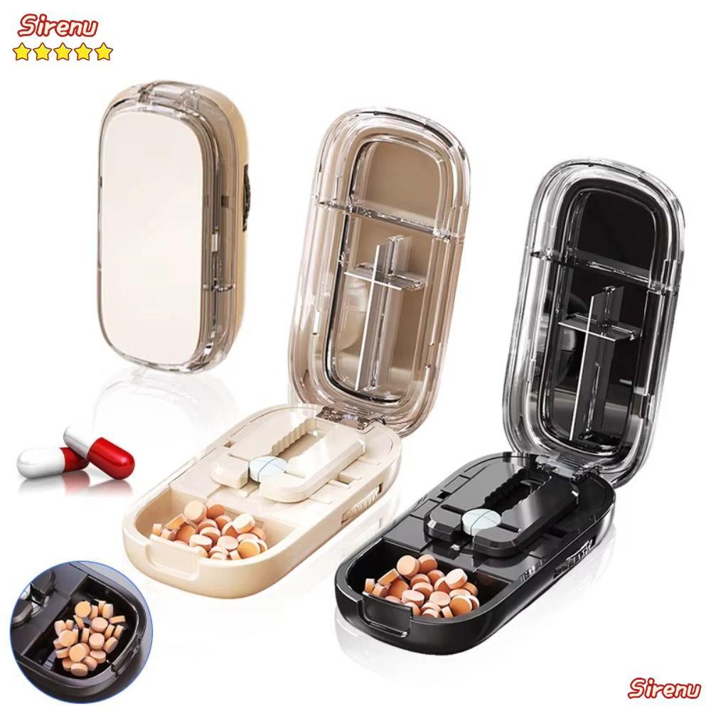SIRENUZV Pill Cutter Storage Box, Drug Tablet Divider Organizer ...