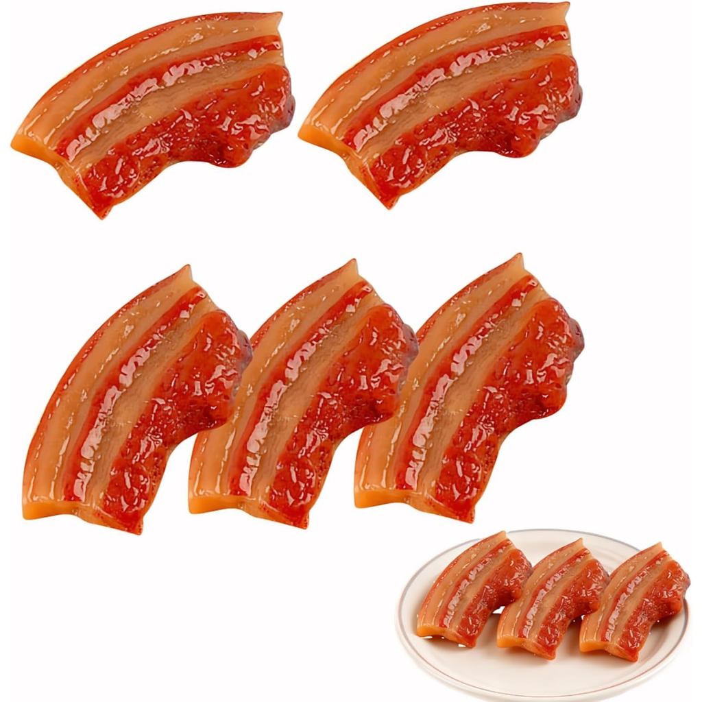 4pcs Fake Realistic Meat Model, Artificial Fake Pork Decorative for ...