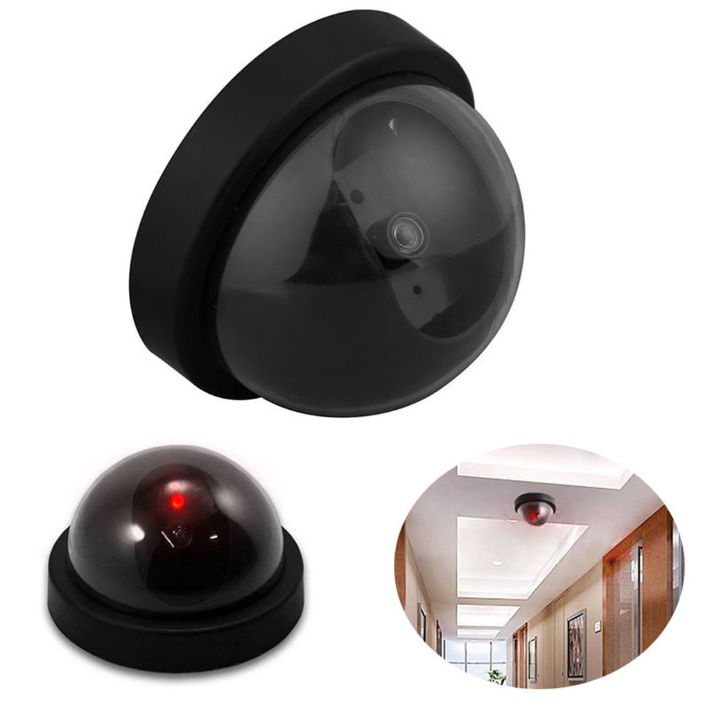 Dummy Fake Surveillance CCTV Security Dome Camera with flashing red LED ...