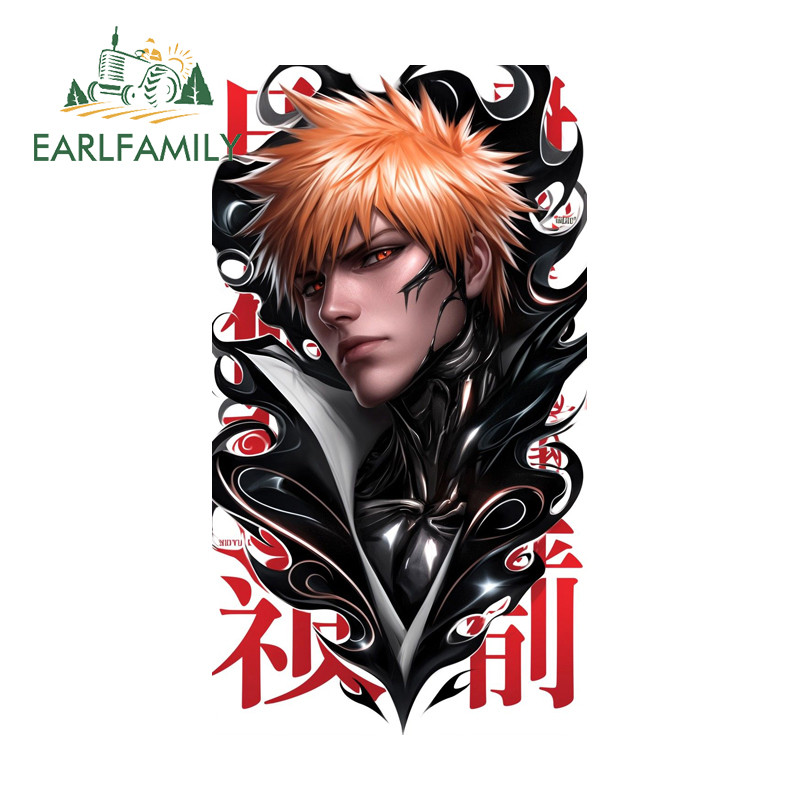 EARLFAMILY Ichigo Kurosaki Bleach Car Sticker Anime Waterproof ...