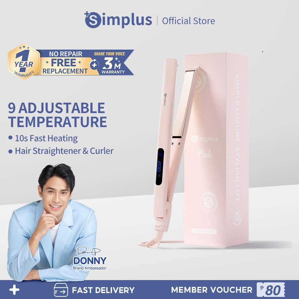 Simplus 3-in-1 Hair Straightener Straightener Curler and Nourish 30 ...