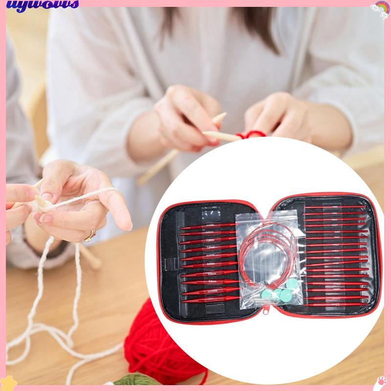 [uywovvs] Interchangeable Circular Knitting Set Sturdy Aluminum Alloy ...