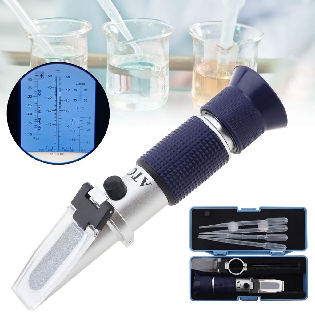 Blue 5 in 1 Antifreeze Refractometer for Ethylene & Propylene Glycol ...